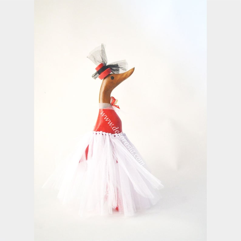 Barbie Style Red, duck craft, bamboo duck, duck decoration, bamboo ...